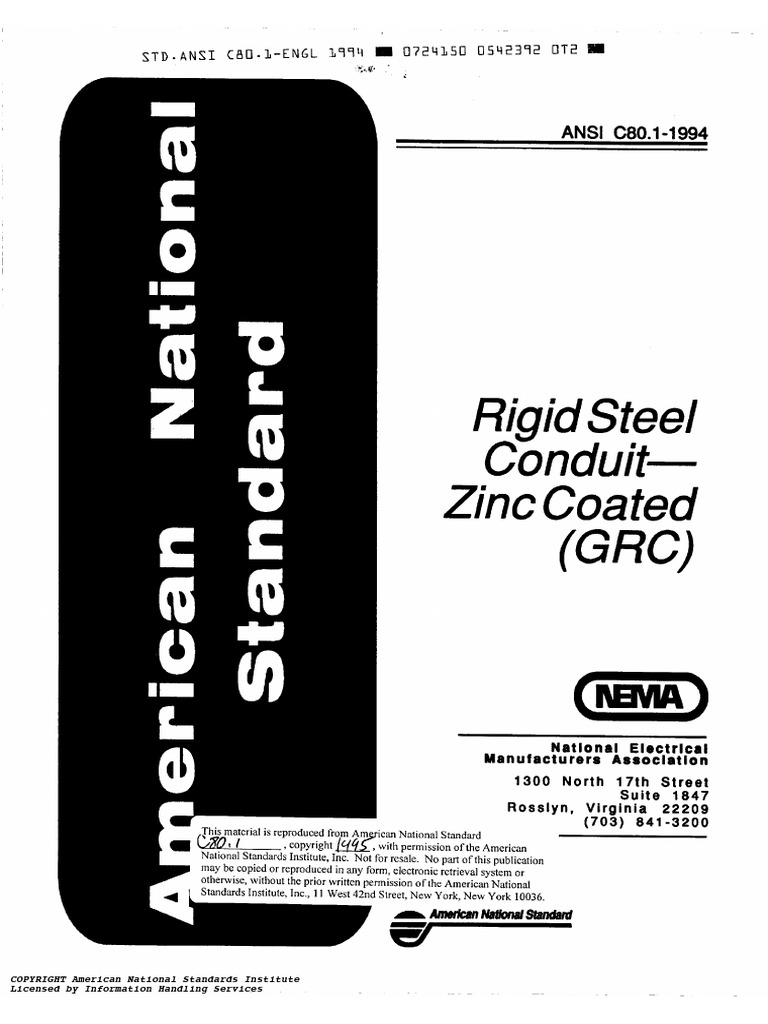 ANSI C80.1-Rigid-Steel-Conduit-For-Zinc-Coated | PDF | Pipe (Fluid ...