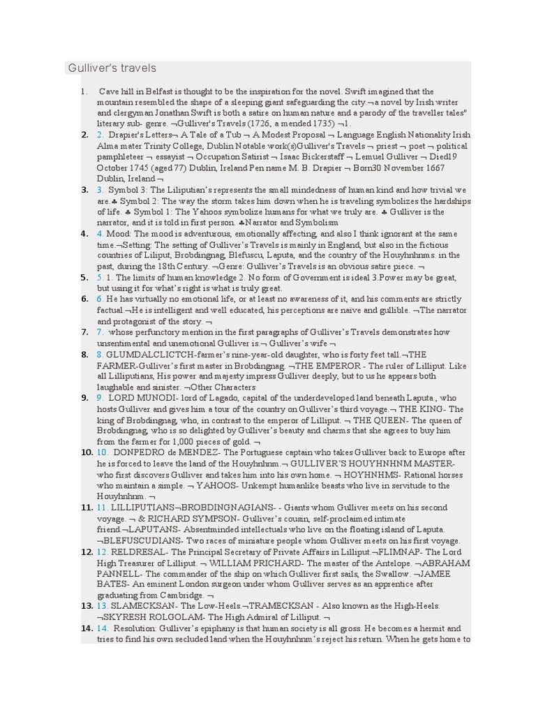 Gulliver | PDF | Gulliver's Travels | Jonathan Swift