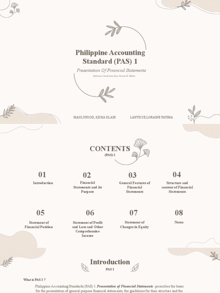 Philippine Accounting Standard (PAS) 1: Presentation of Financial ...
