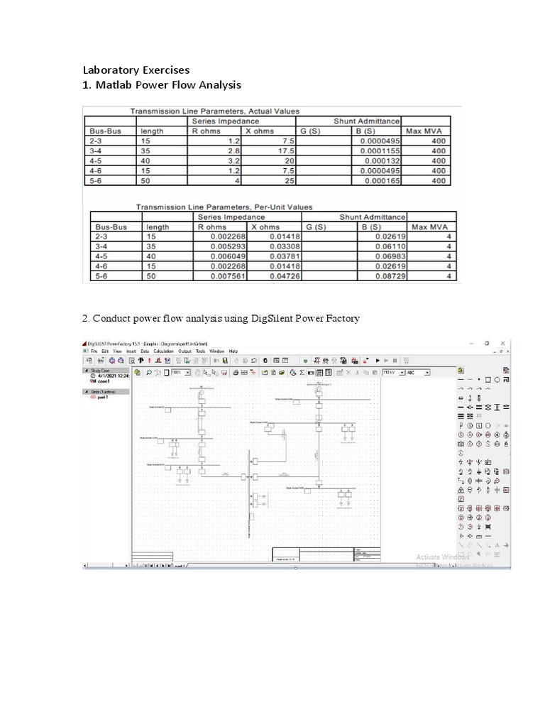 Laboratory Exercises 1. Matlab Power Flow Analysis | PDF