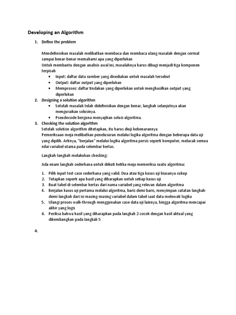 Developing An Algorithm | PDF