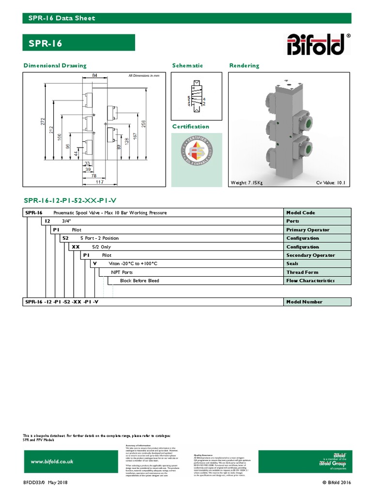 SPR-16 Data Sheet: SPR-16-12-P1-52-XX-P1-V | PDF