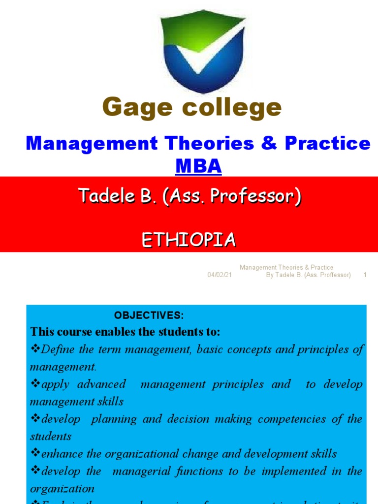Management Theories Practice Pdf Goal Interpersonal Communication