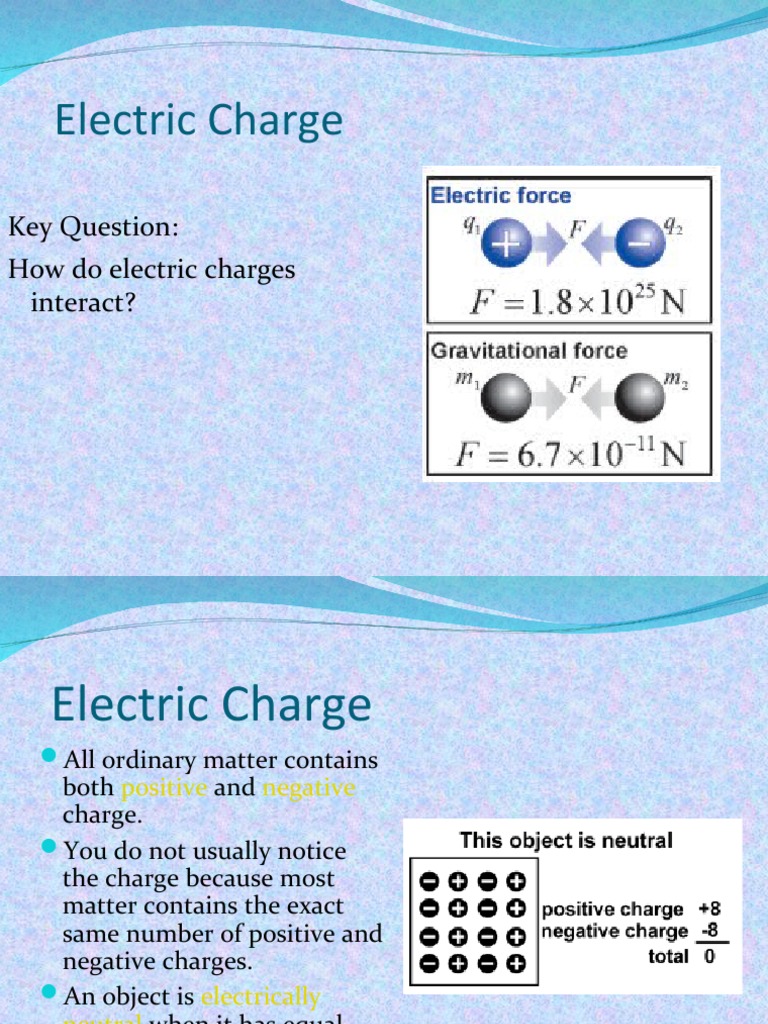 Electric Charge Interaction Guide | PDF