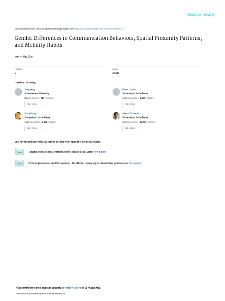 Gender Differences in Communication Patterns | PDF | Social Network ...
