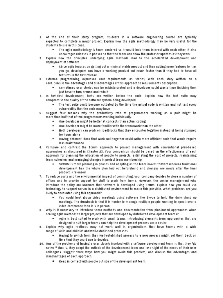 Software Engineering Chapter 3 | Download Free PDF | Agile Software ...