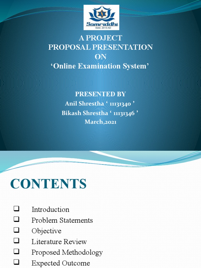 Online Examination System Proposal | PDF | Standardized Tests | Test ...