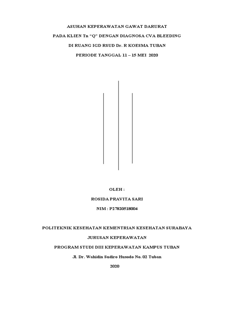 Askep Cva Bleeding Mingguan | PDF