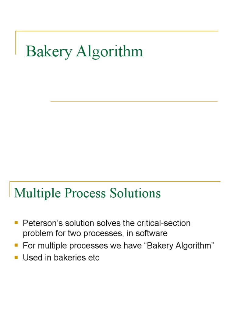 15 Bakery Algorithm | PDF | Computer Programming | Computer Science