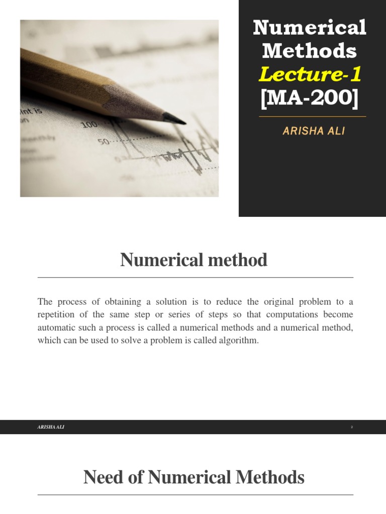 Numerical Methods Lecture #1 | PDF | Numerical Analysis | Significant Figures