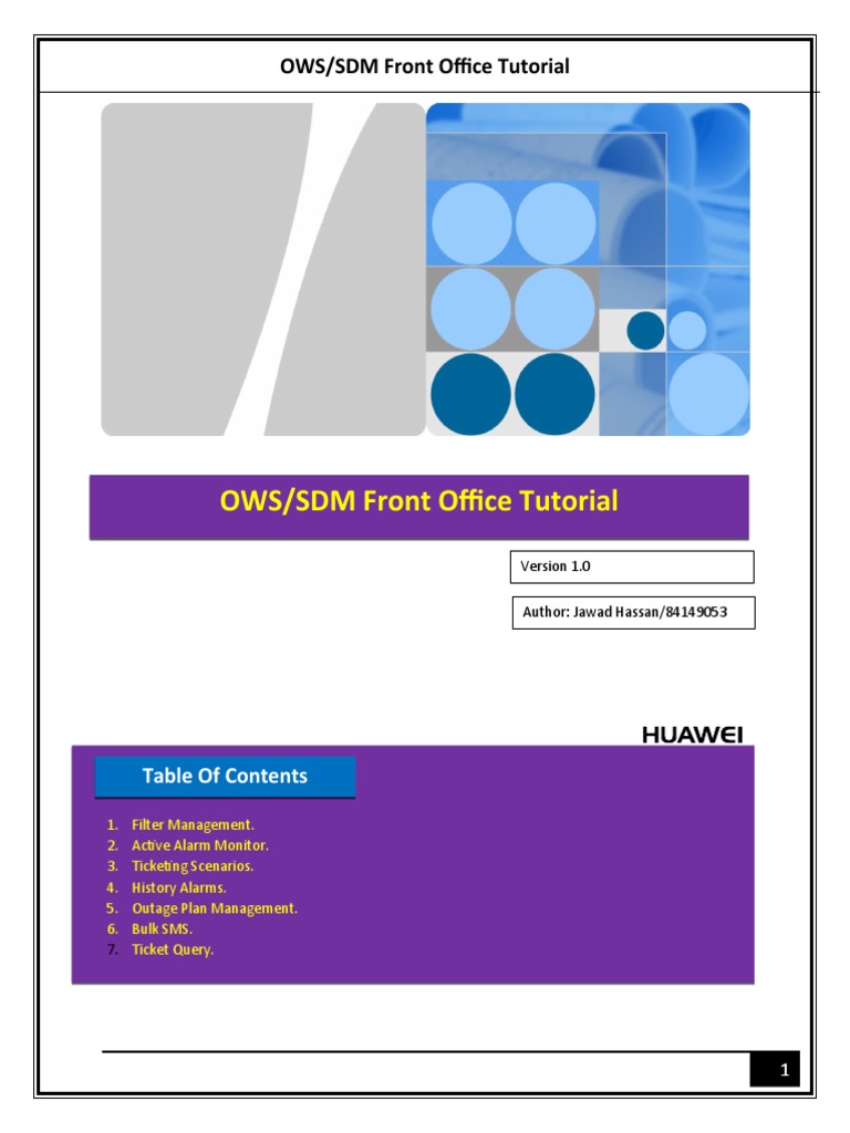 OWSSDM Front Office Tutorial V1.0 | PDF | Computer Science | Computing