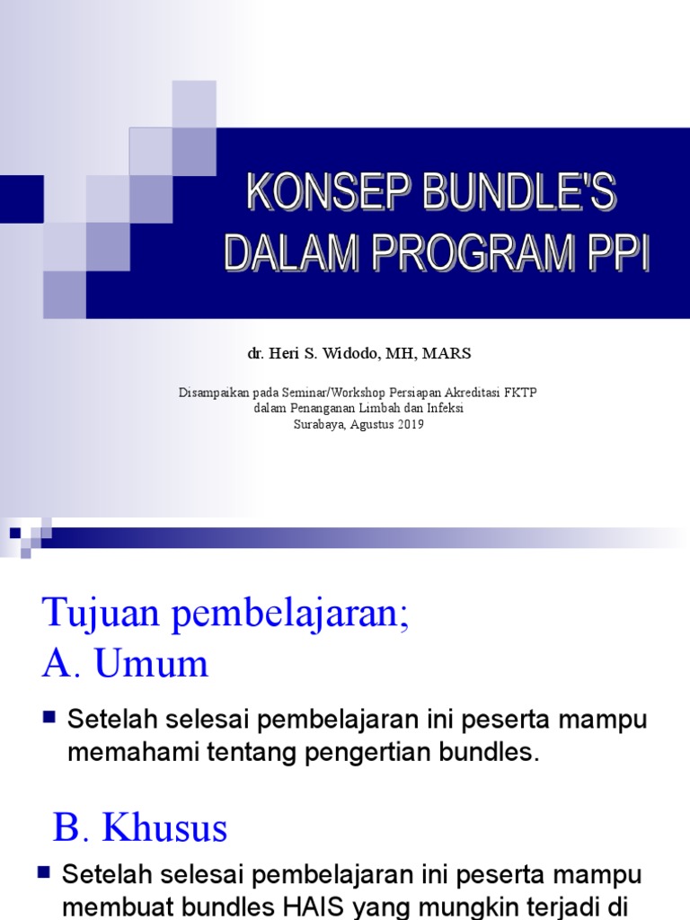 PP. Konsep Bundles Dalam Program PPI | PDF | Pengembangan Diri | Kesehatan Holistik