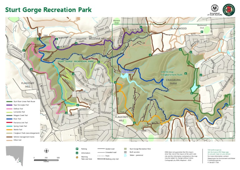 Sturt Gorge Recreation Park Trail Map | PDF | Road Transport | Nature