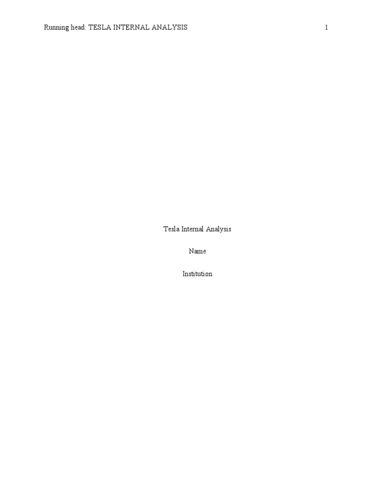 #721930 - Tesla Internal Analysis | PDF | Strategic Management | Logistics