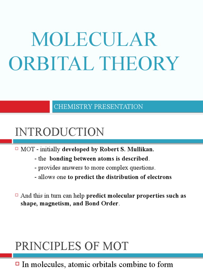 Molecular Orbital Theory: Chemistry Presentation | PDF