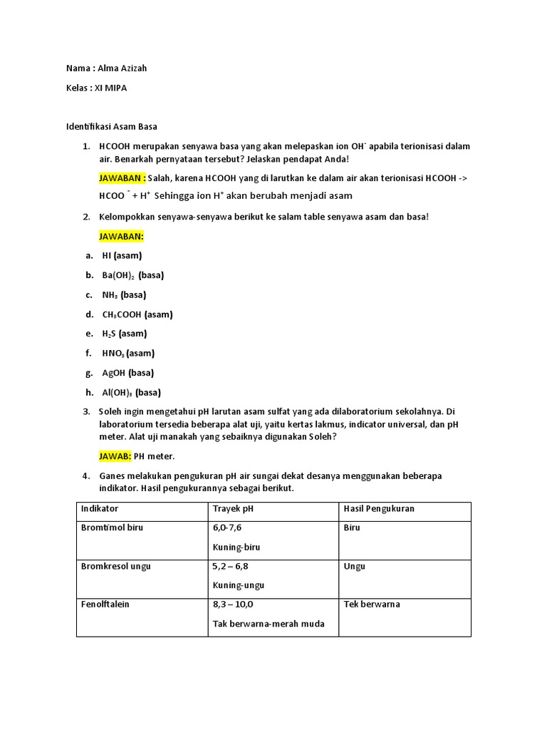 Konsep Asam Basa | PDF