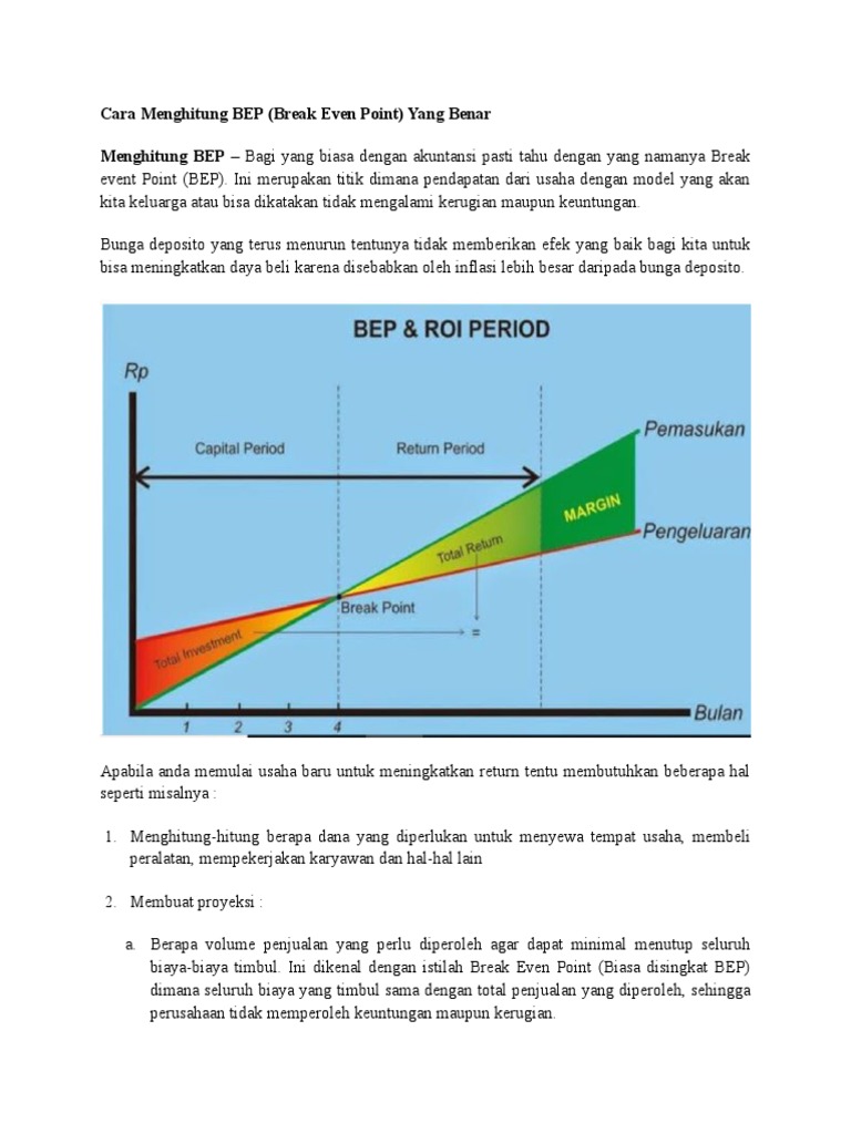 Cara Menghitung BEP | PDF | Pengelolaan Keuangan & Uang