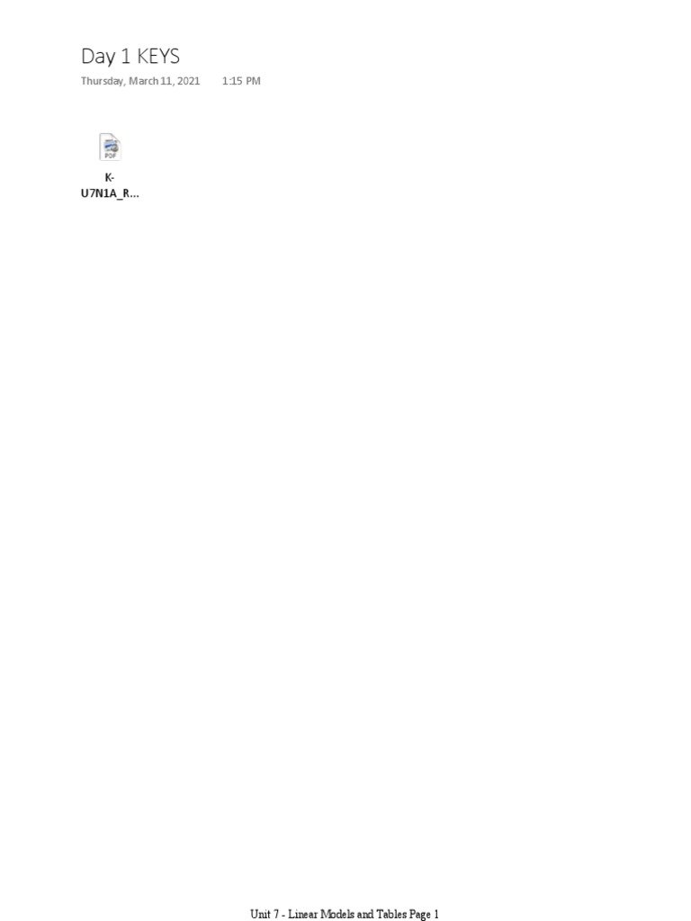 Rate of Change Worksheet Answer Key | PDF