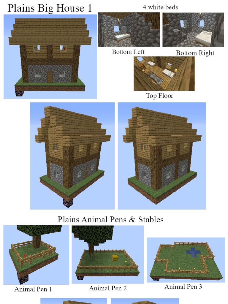 Minecraft Official Plains Village Structures | PDF