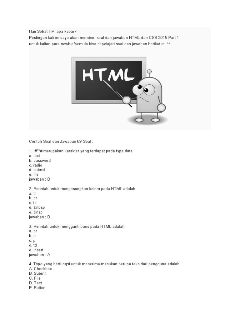 Soal HTML | PDF