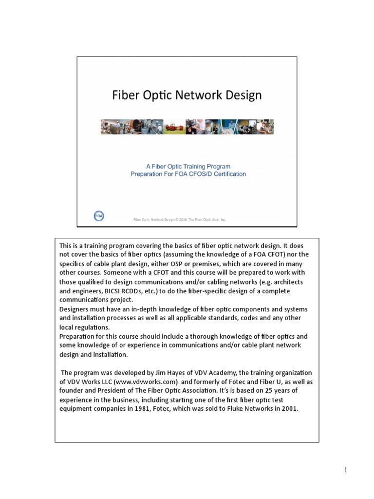 Fiber Optic Network Design Seminar-NTI | PDF | Request For Proposal | Optical Fiber
