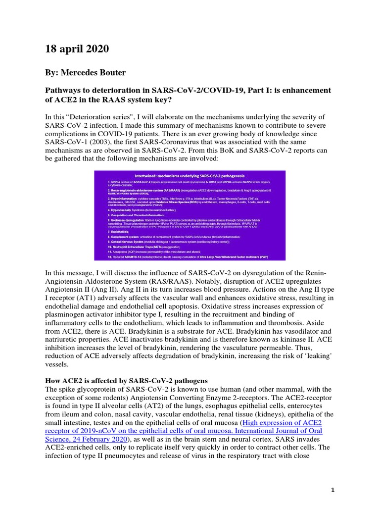 COVID-19 and The RAAS/KKS: Is Enhancement of ACE2 in The RAAS System ...