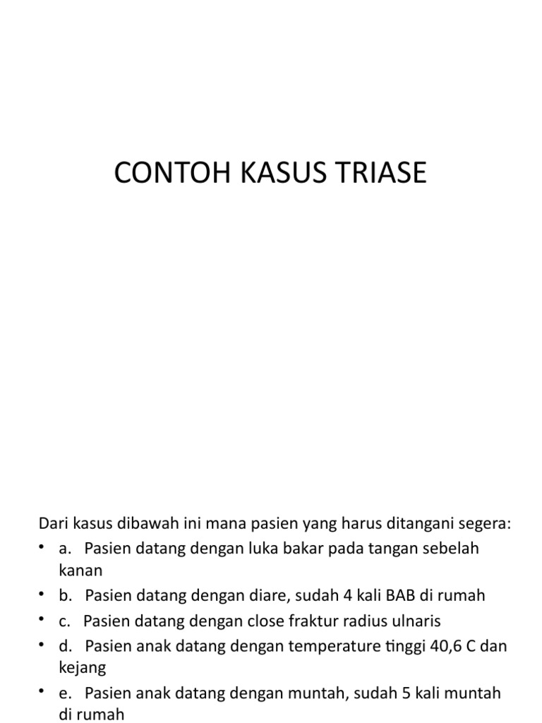Contoh Kasus Triase | PDF