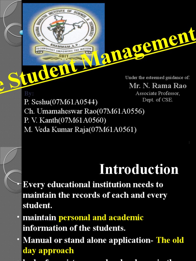 Student Management System: A Web-Based Student Information System for ...