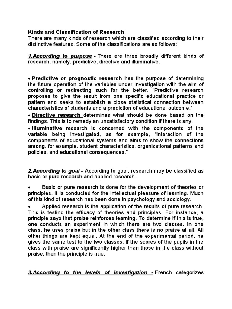 1.according To Purpose - There Are Three Broadly Different Kinds of ...