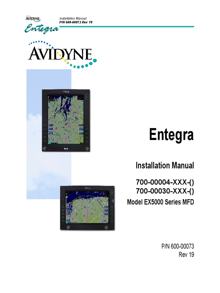 600-00073 EX5000 MFD Install | PDF | Avionics | Aviation