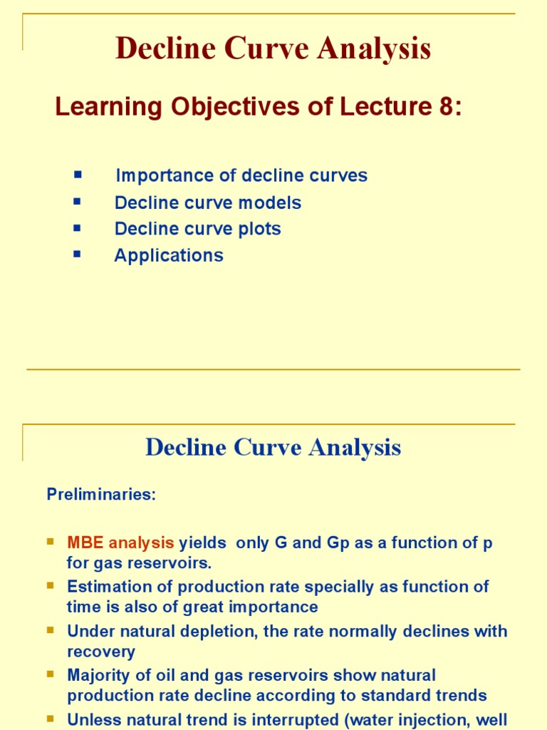 Decline Curve Analysis Guide | PDF | Regression Analysis | Equations