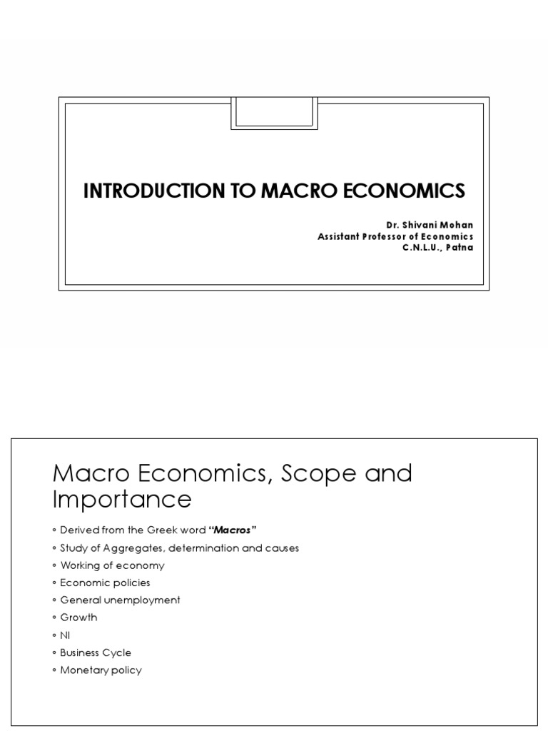 Introduction To Macro Economics | PDF