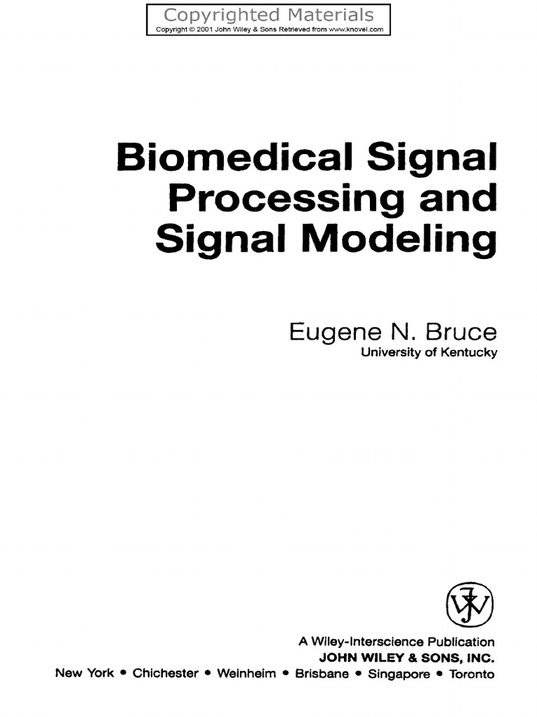 Biomedical Signals Processing and Signal Modelling | PDF | Stationary ...