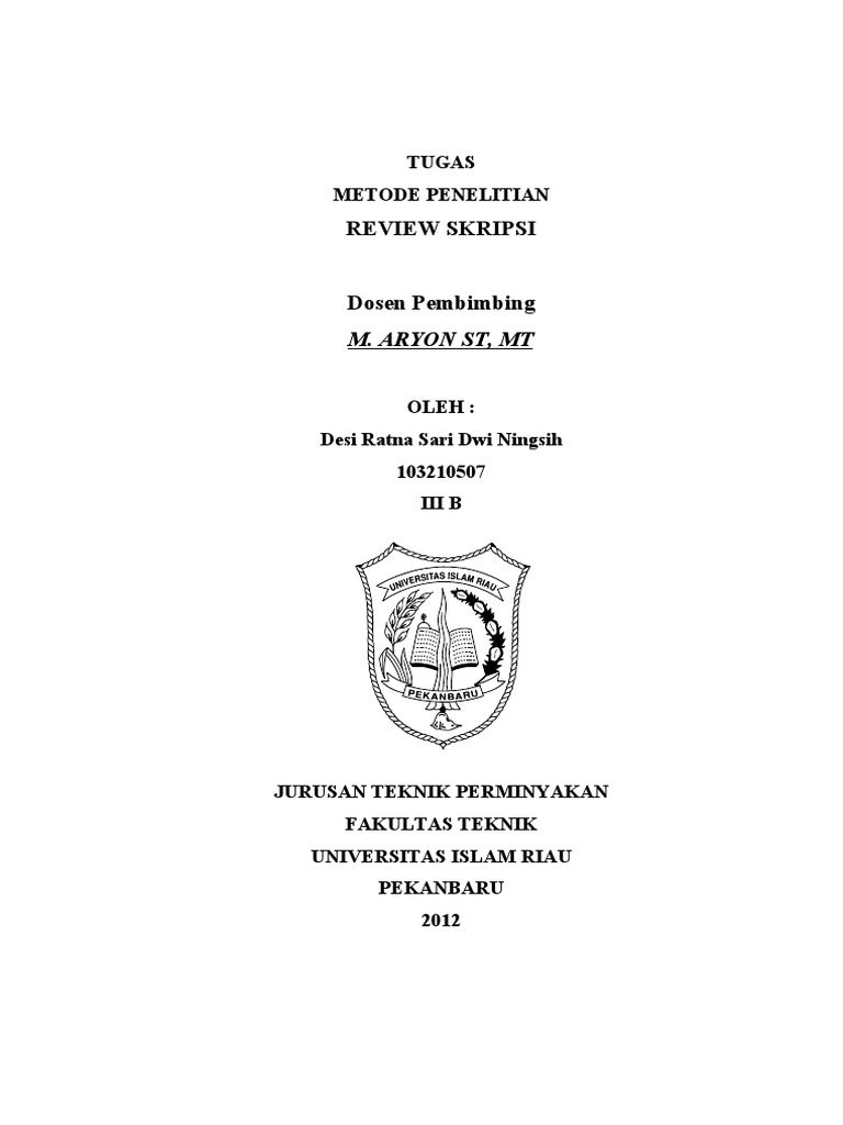 Tugas Metode Penelitian Teknik | PDF