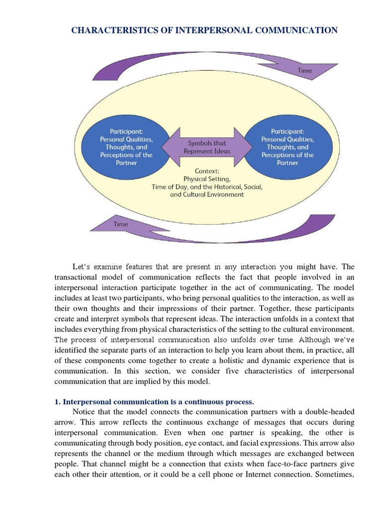 Key Traits of Interpersonal Communication | PDF | Interpersonal ...