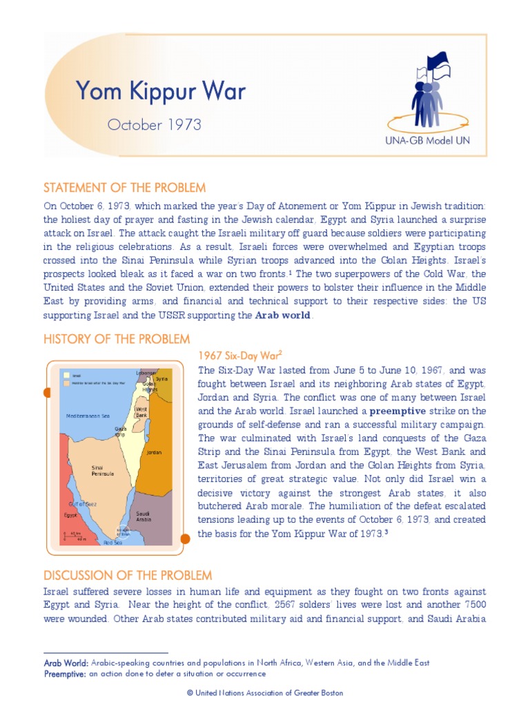 Yom Kippur War Statement of Problem | Download Free PDF | Yom Kippur ...