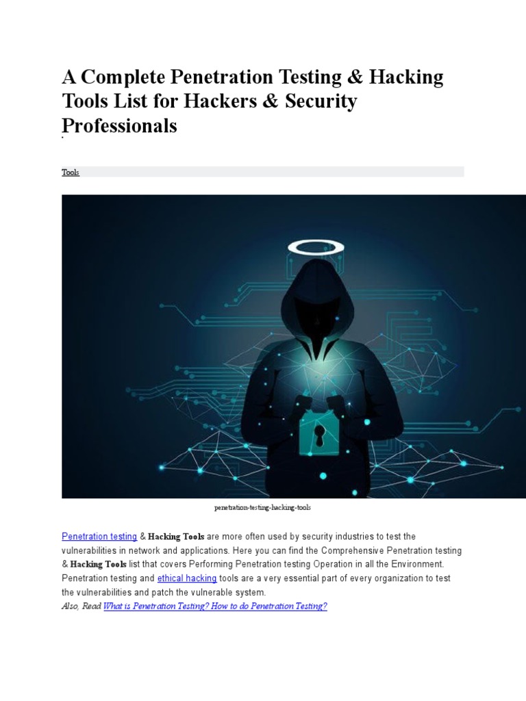 A Complete Penetration Testing | PDF | Penetration Test | Proxy Server