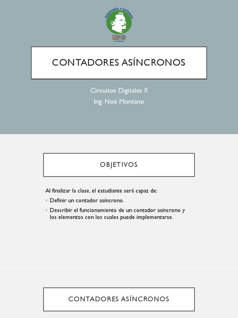 Contadores Asíncronos | PDF | Ingeniería Electrónica | Ingenieria Eléctrica