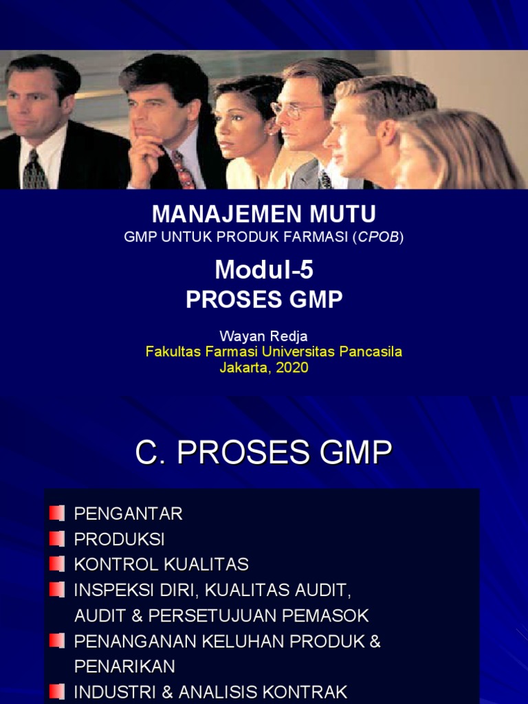 MODUL-5 GMP PROCESSES - En.id | PDF