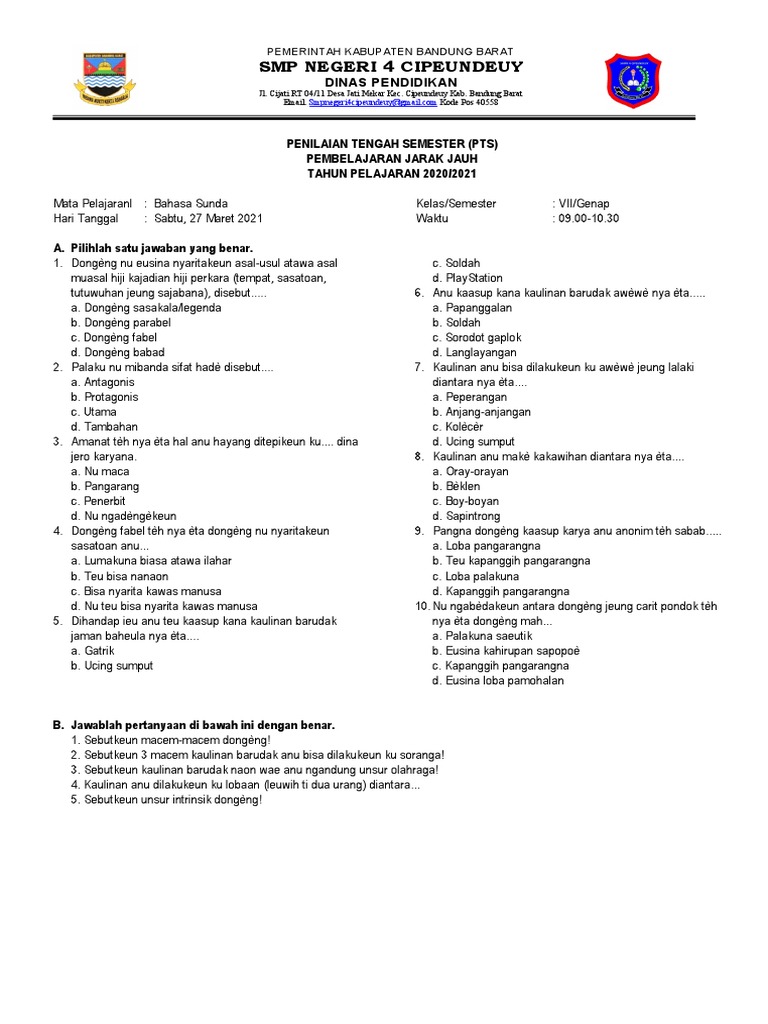 Bahasa Sunda - Kelas 7 | PDF | Seni & Disiplin Bahasa | Fiksi Umum