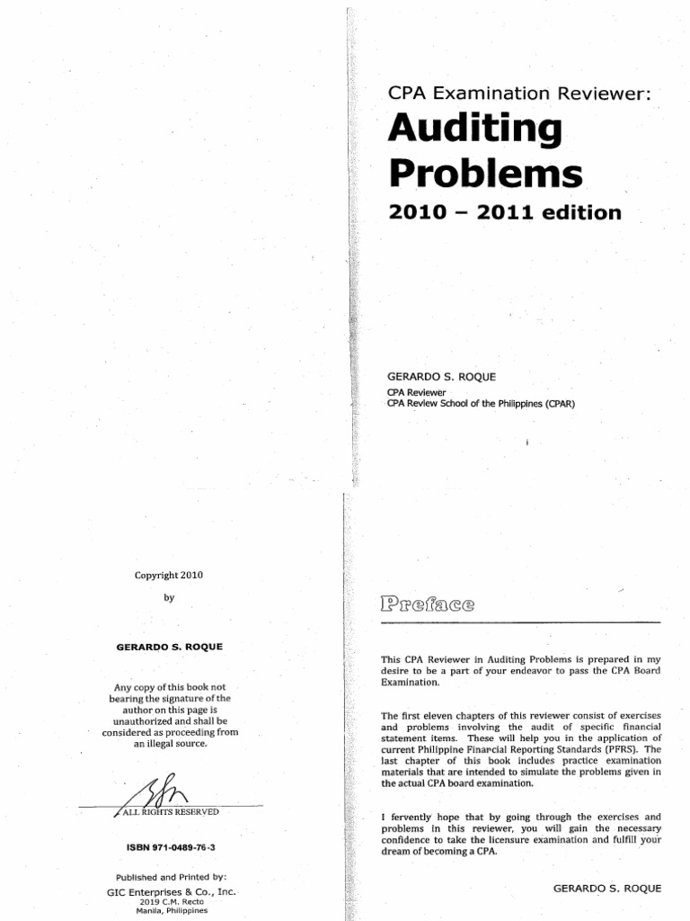 2010-2011 Auditing Problems by Roque | PDF