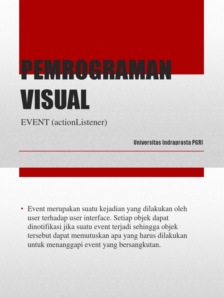 Pemrograman Visual 04 | PDF
