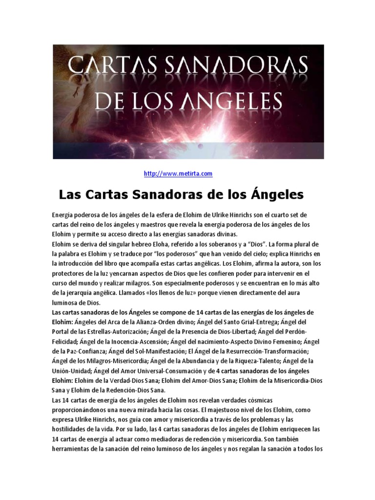 Las Cartas Sanadoras de Los Ã Ngeles - PDF Versión 1 | PDF | Divinidad ...