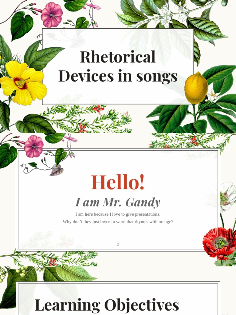 Rhetorical Devices for Music Lovers | PDF