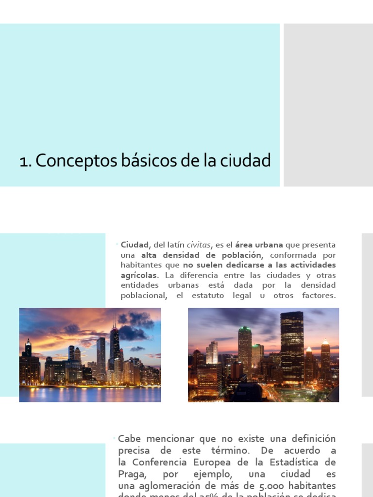 Conceptos Basicos Sobre La Ciudad | PDF | Ciudad | Urbanismo