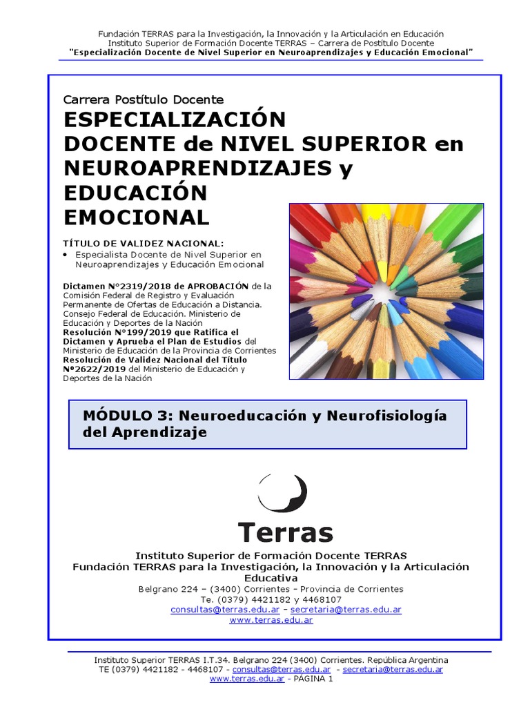 NEURO3 TPVIRTUAL Nº3-Neurofisiologia (2020) | PDF | Cerebro | Aprendizaje
