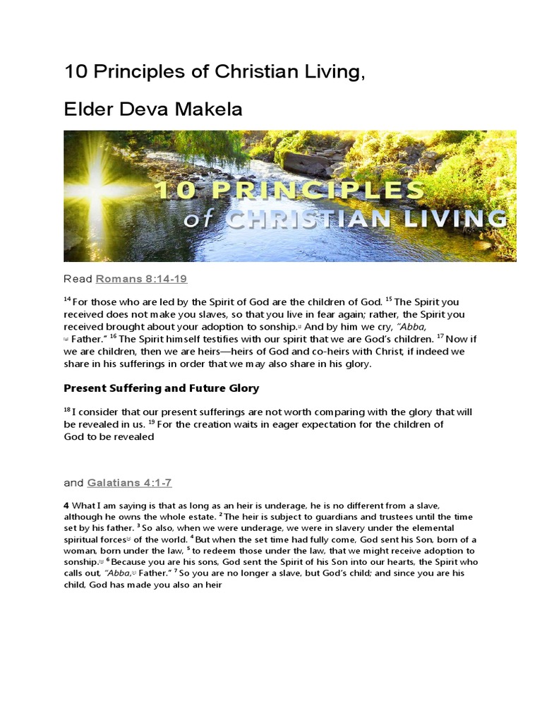 10 Principles of Christian Living | PDF | Ten Commandments | Jesus