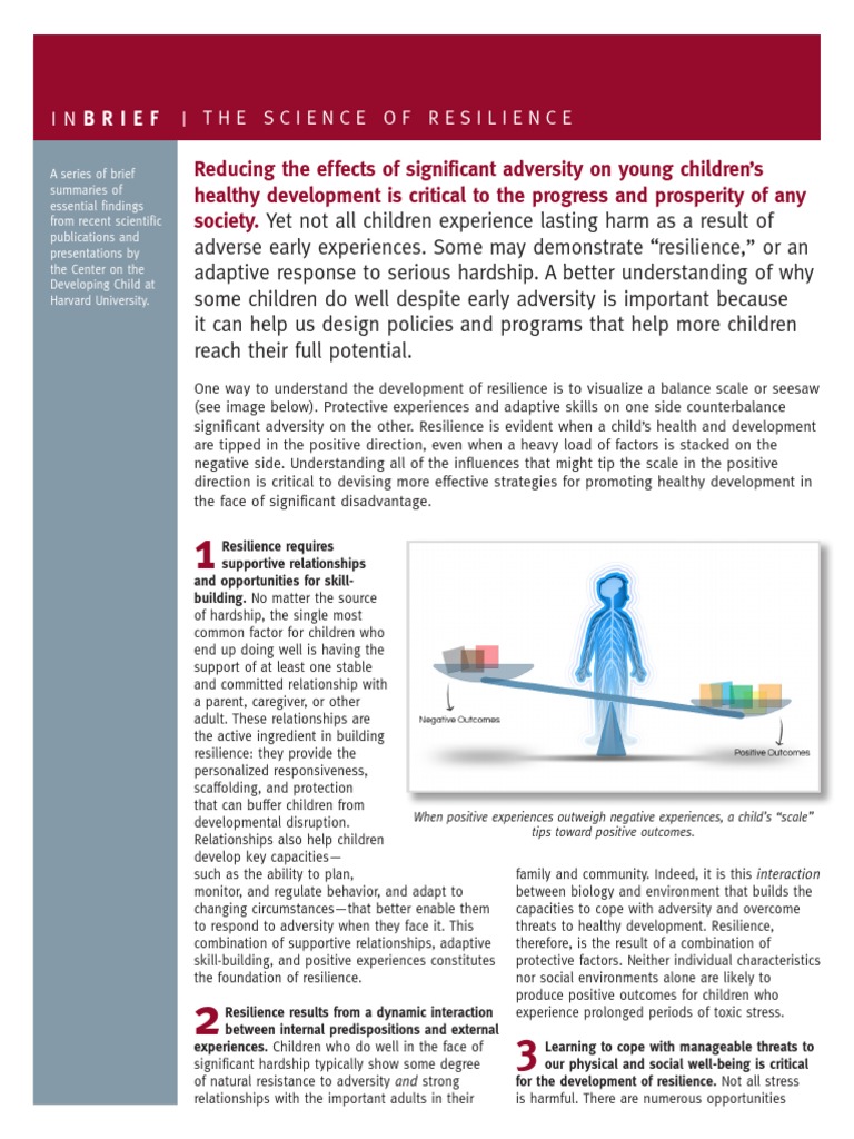 Building Resilience in Children | PDF | Psychological Resilience ...