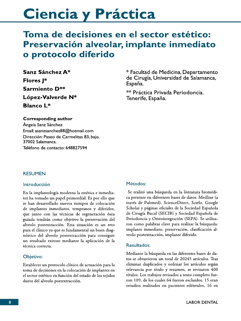 Claseficacion de Alveolos Tras Extracción | PDF