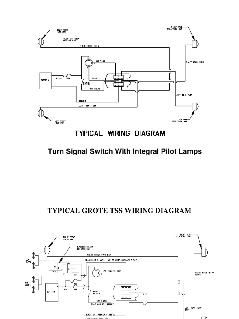 Grote Turn Signal Switch Wiring Guide | PDF